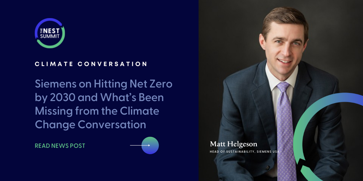 Climate Conversation with Matt Helgeson, Siemens US